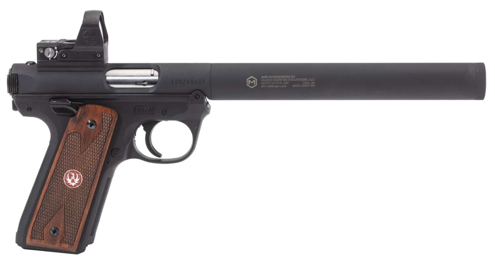 Ruger Mark IV-SD Pistol w/Integral Maxim DRF:22 Suppressor - Black ...