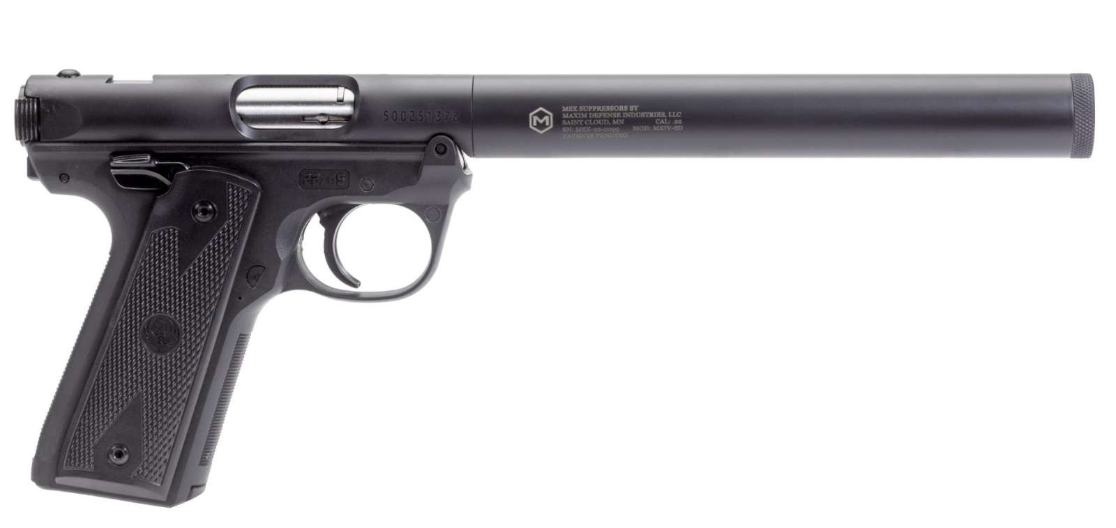 Ruger Mark IV-SD Pistol w/Integral Maxim DRF:22 Suppressor - Black ...