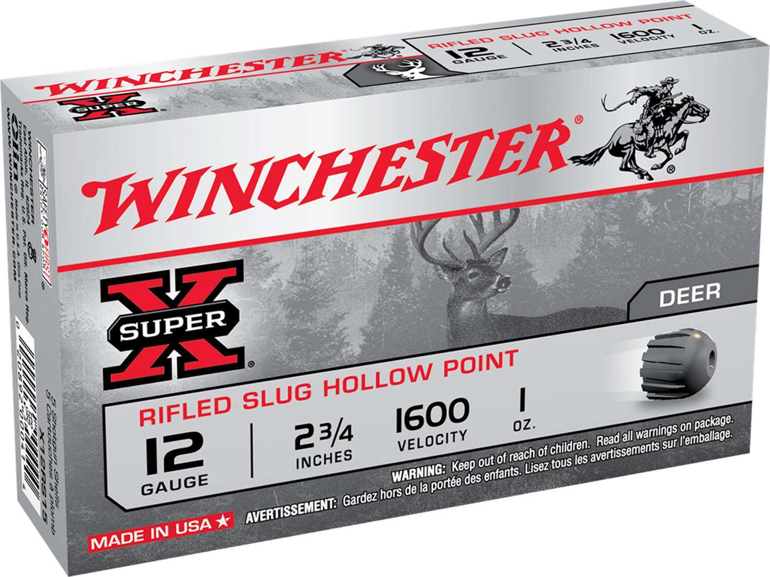 Winchester Ammo X20RSM5VP Super-X Rifled Slug Hollow Point 20 Gauge 2. ...