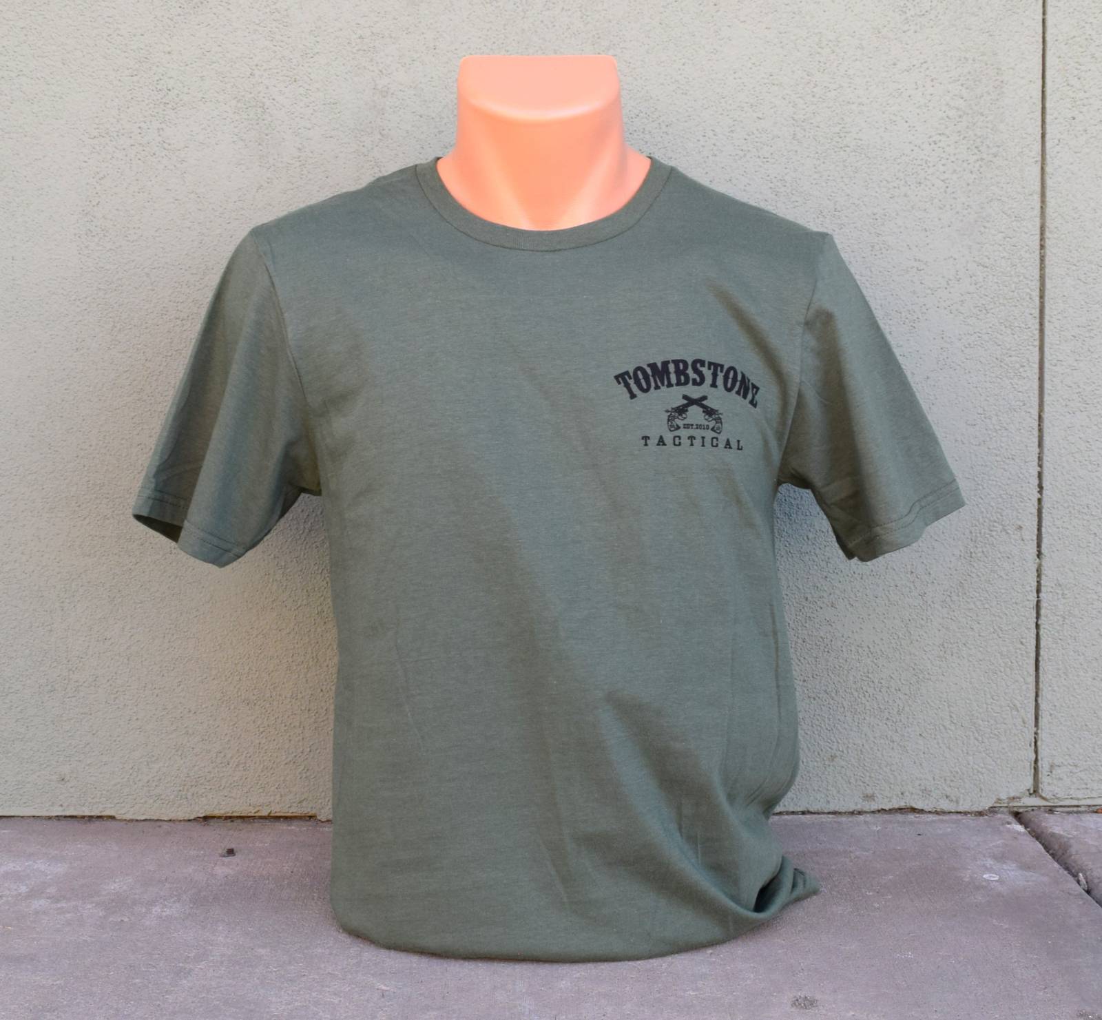 Tombstone Tactical Men's Double Revolver T-Shirt - OD Green - Large ...
