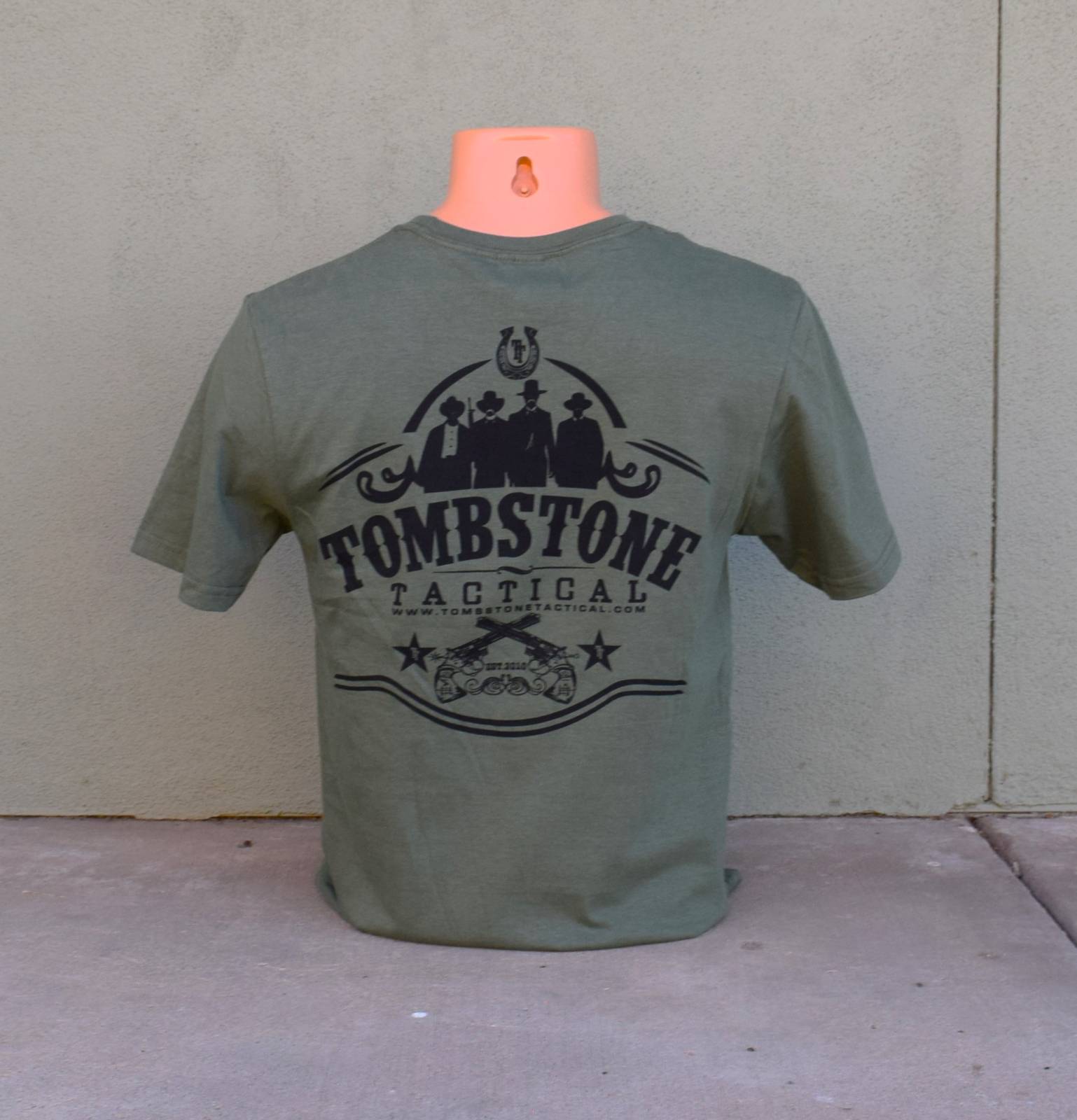Tombstone Tactical Men's Double Revolver T-Shirt - OD Green - Large ...