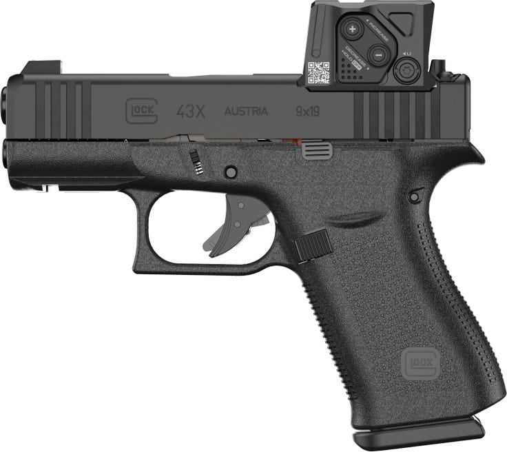 Glock 43X MOS 9mm 3.4" Barrel 10-Rounds w/ Aimpoint COA Red Dot Optic ...