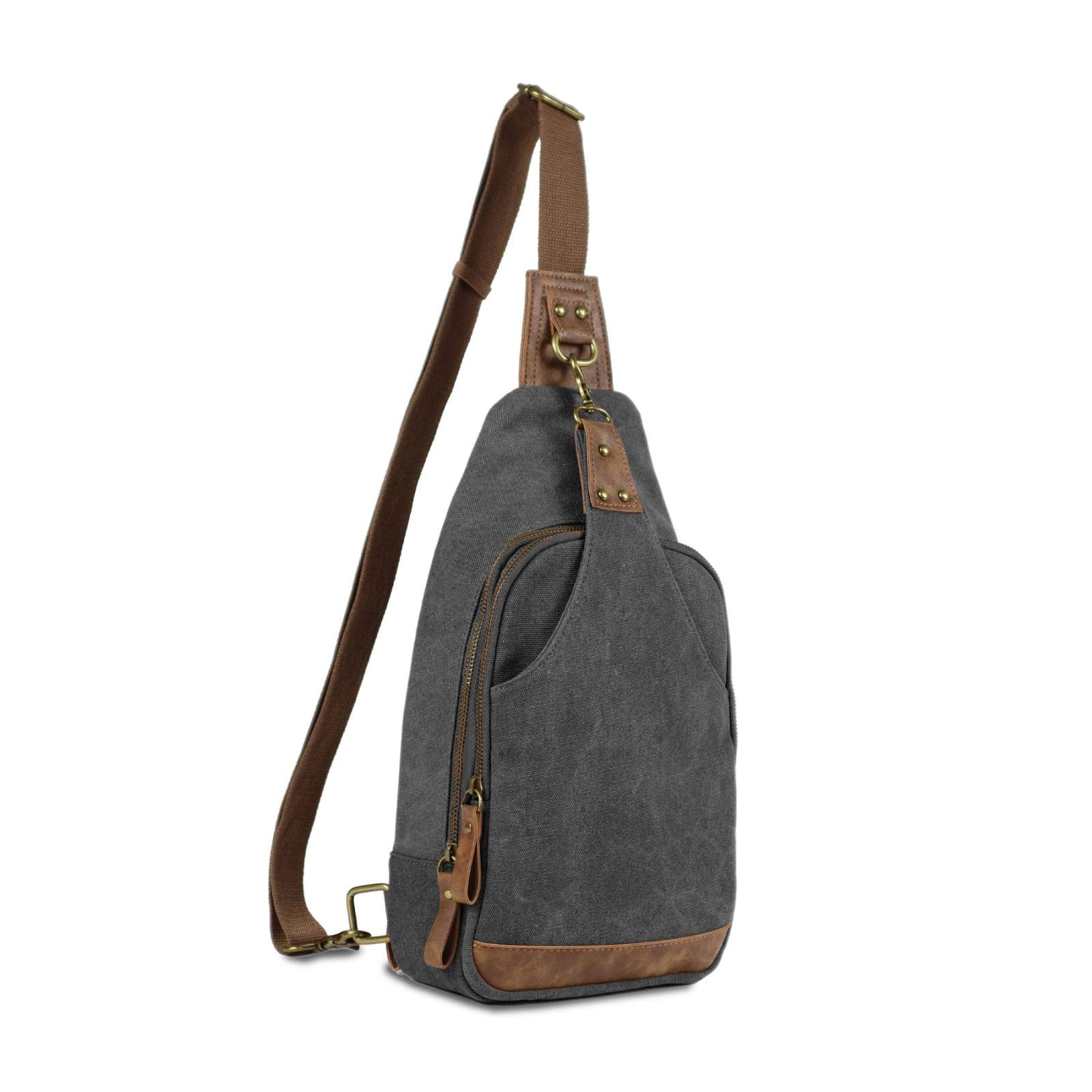 JESSIE & JAMES GLACIER CANVAS CONCEALED CARRY SLING BAG 15 H X 8 W X 3. ...