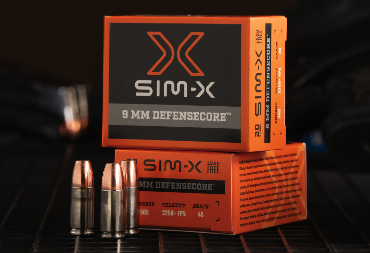SIM-X PN0945DC DEFENSE CORE 9MM - 45GR - 20RD LEAD FREE HOLLOW POINTS ...