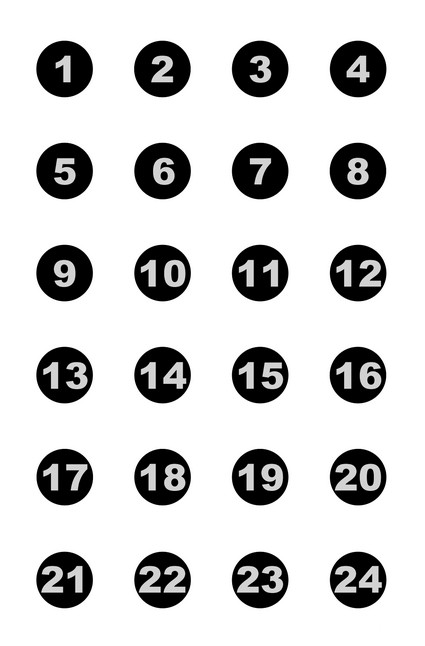 Action Target Sighting, Military Circle, Paper, 23" x 35", Black/White ...