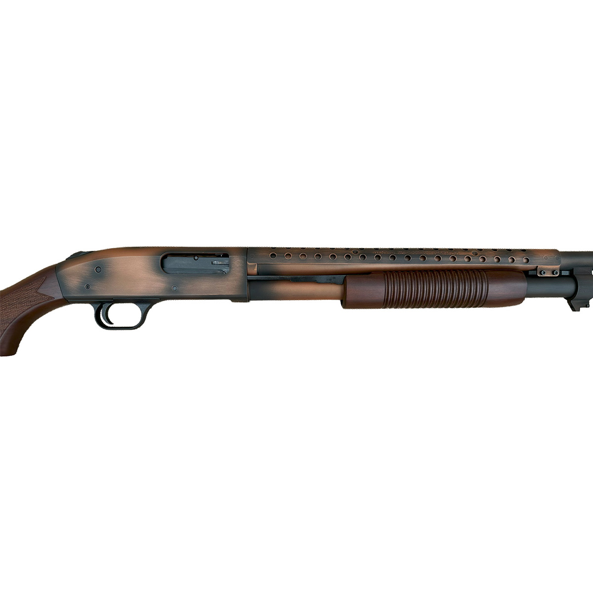 MOSSBERG 590 RETROGRADE CUSTOM 12 GAUGE WORN COPPER PUMP SHOTGUN ...
