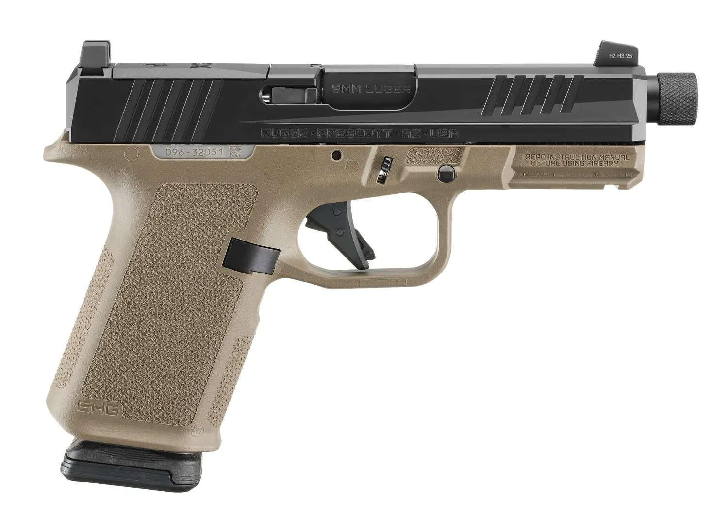 Ruger RXM 9mm 4.5" Threaded Barrel Pistol – FDE Magpul EHG, Optic Ready ...