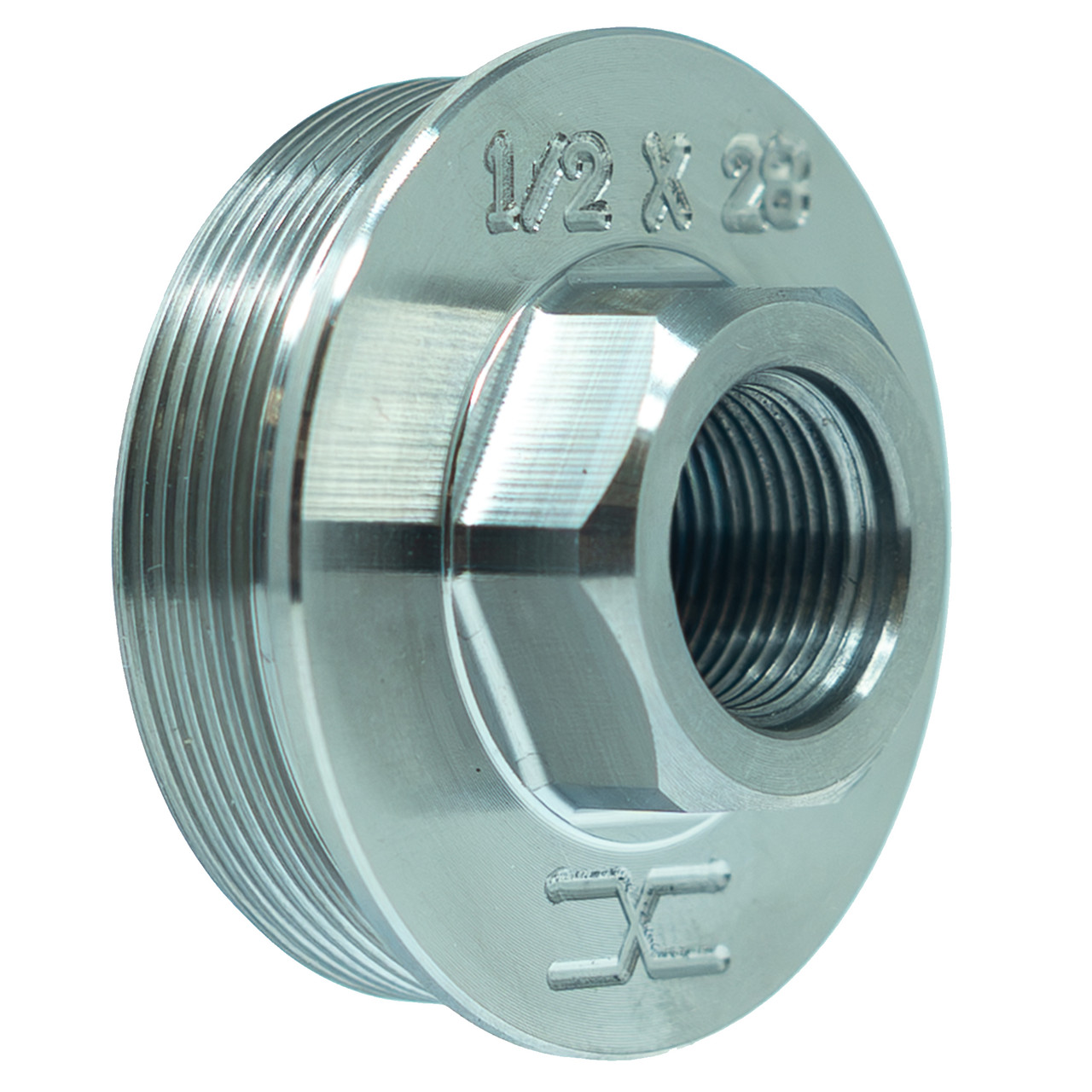 FAXON 1/2X28 DIRECT THREAD TO HUB ADAPTER, TITANIUM | Tombstone Tactical