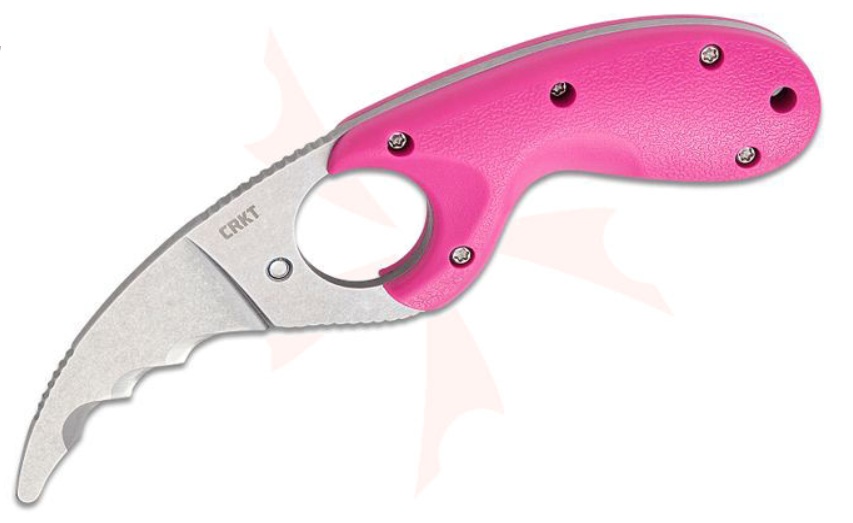 CRKT Bear Claw Pink w/Veff Serrations, 2.39", Fixed | Tombstone Tactical